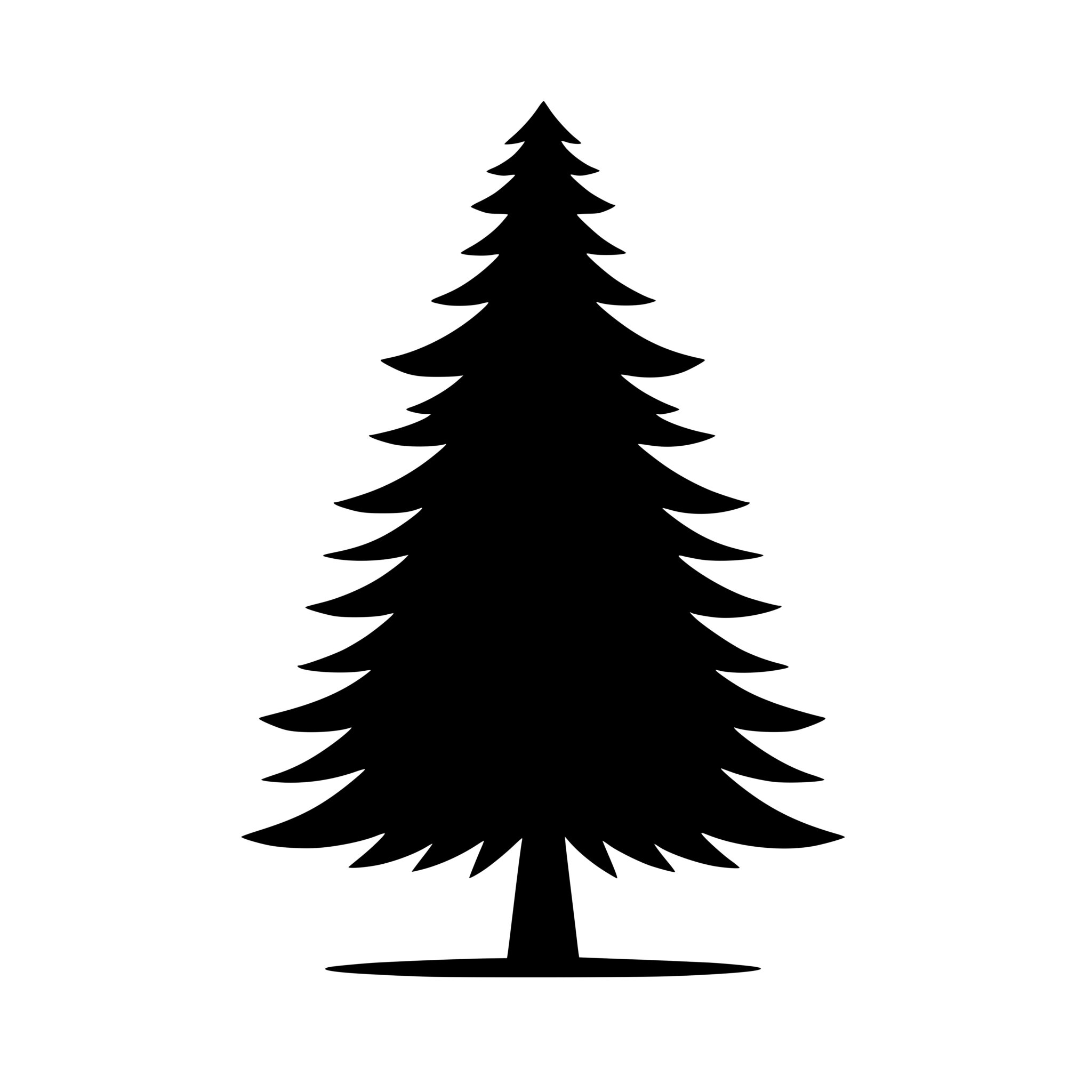 Symmetrical Pine Tree Graphic SVG for Cricut and Laser Users