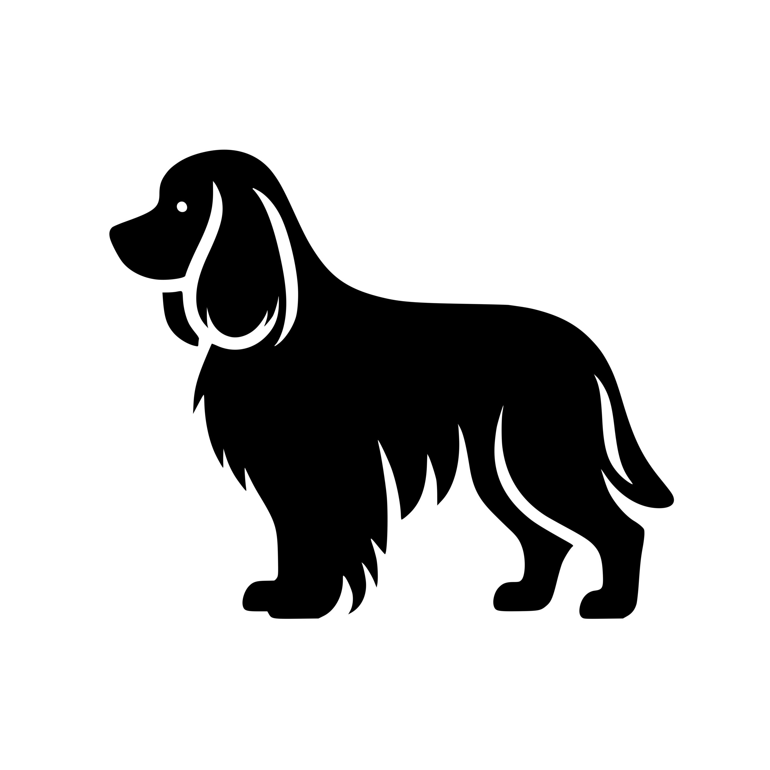 Alert Cocker Spaniel Design: SVG, PNG, DXF for Cricut Machines