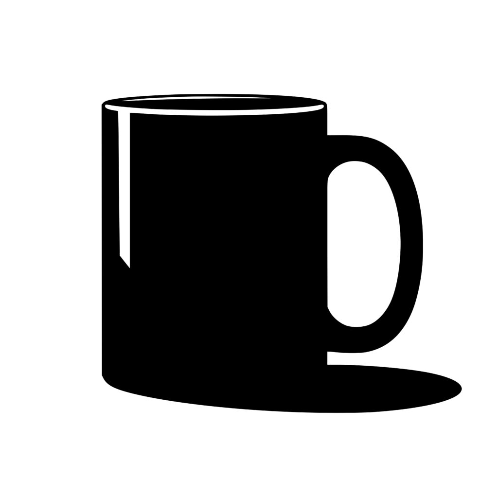 Empty Mug Reflection Design – SVG, DXF, PNG for Cricut Users