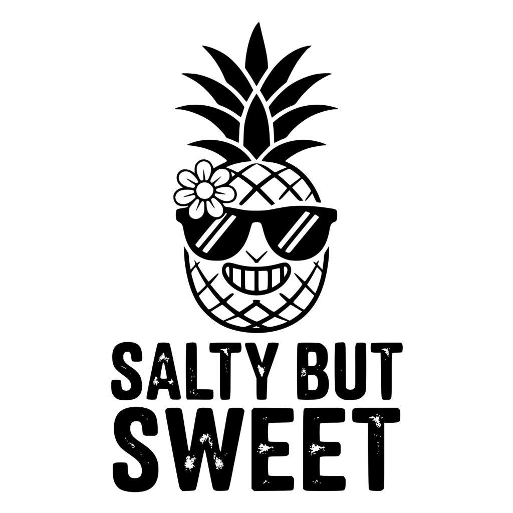 Cheerful Pineapple Pal Design: Cricut & Laser SVG PNG DXF