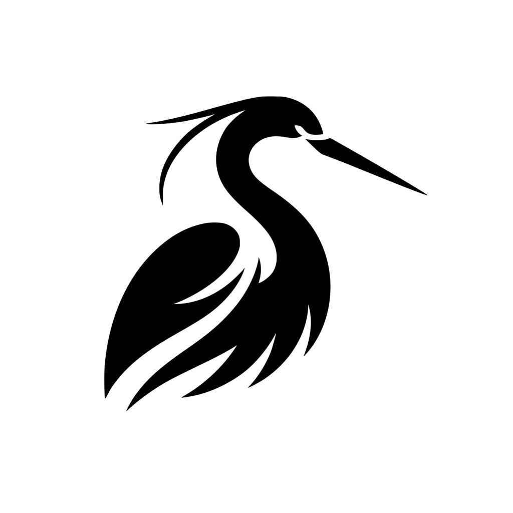 Graceful Water Bird Design - Instant SVG, PNG for Cricut
