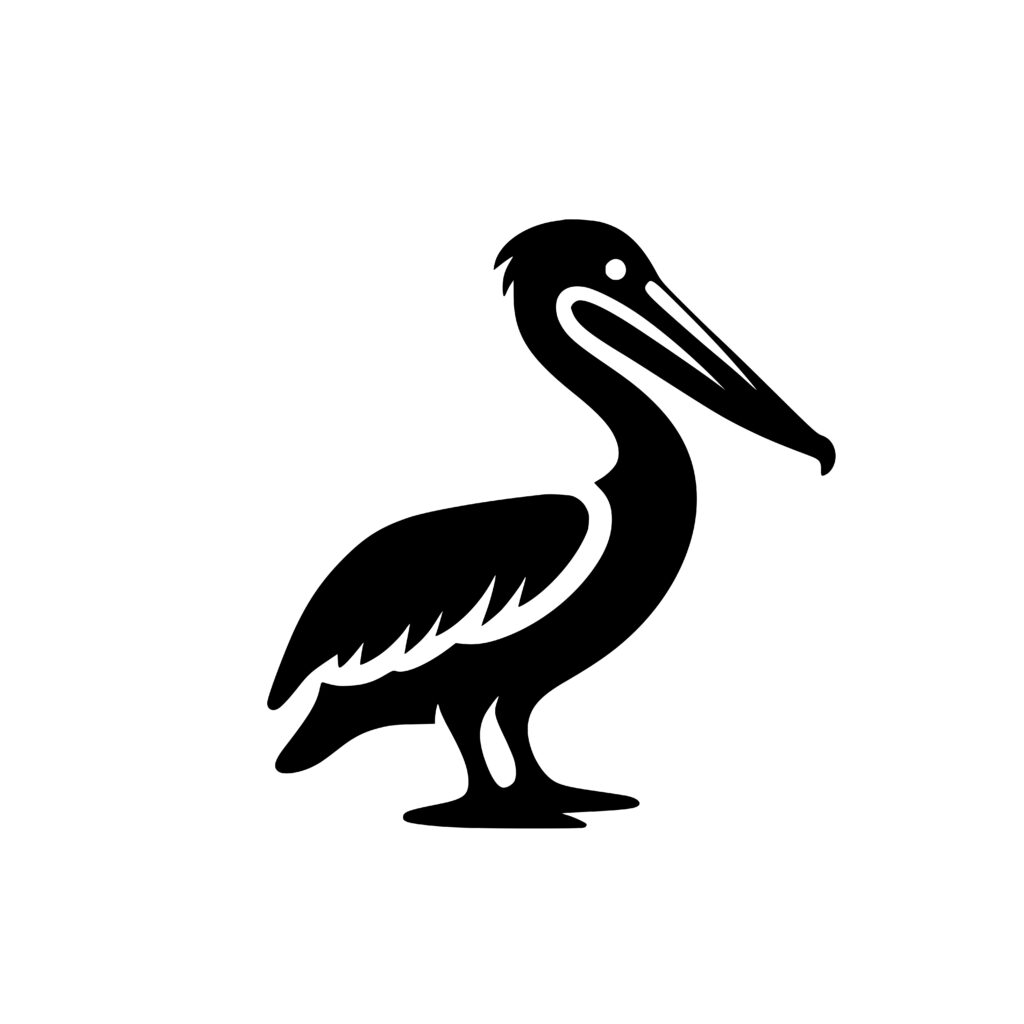 Elegant Pelican Profile Design | SVG, PNG, DXF for Cricut & More