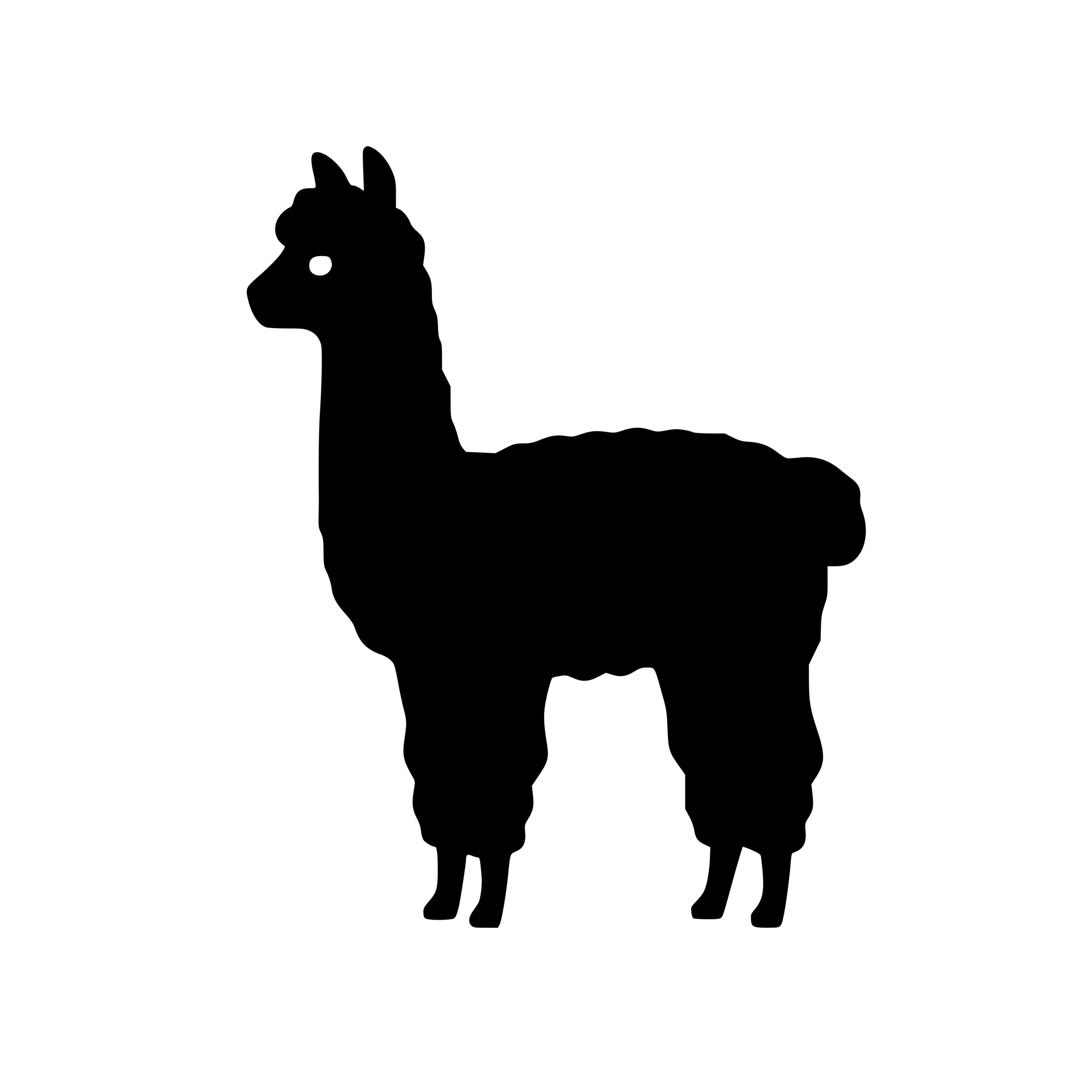 Llama Outline Stance – Creative Meadow