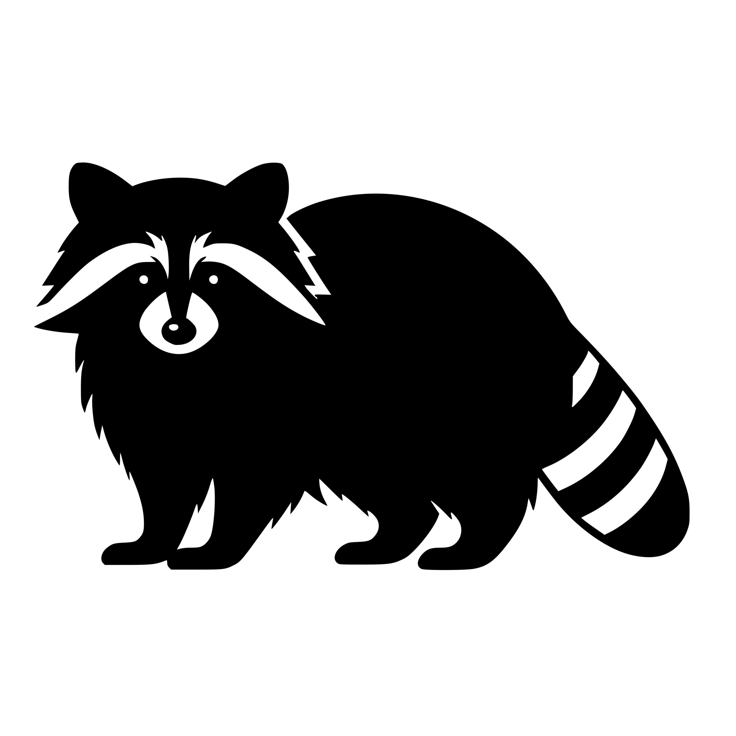 Alert Raccoon Stance – Creative Meadow