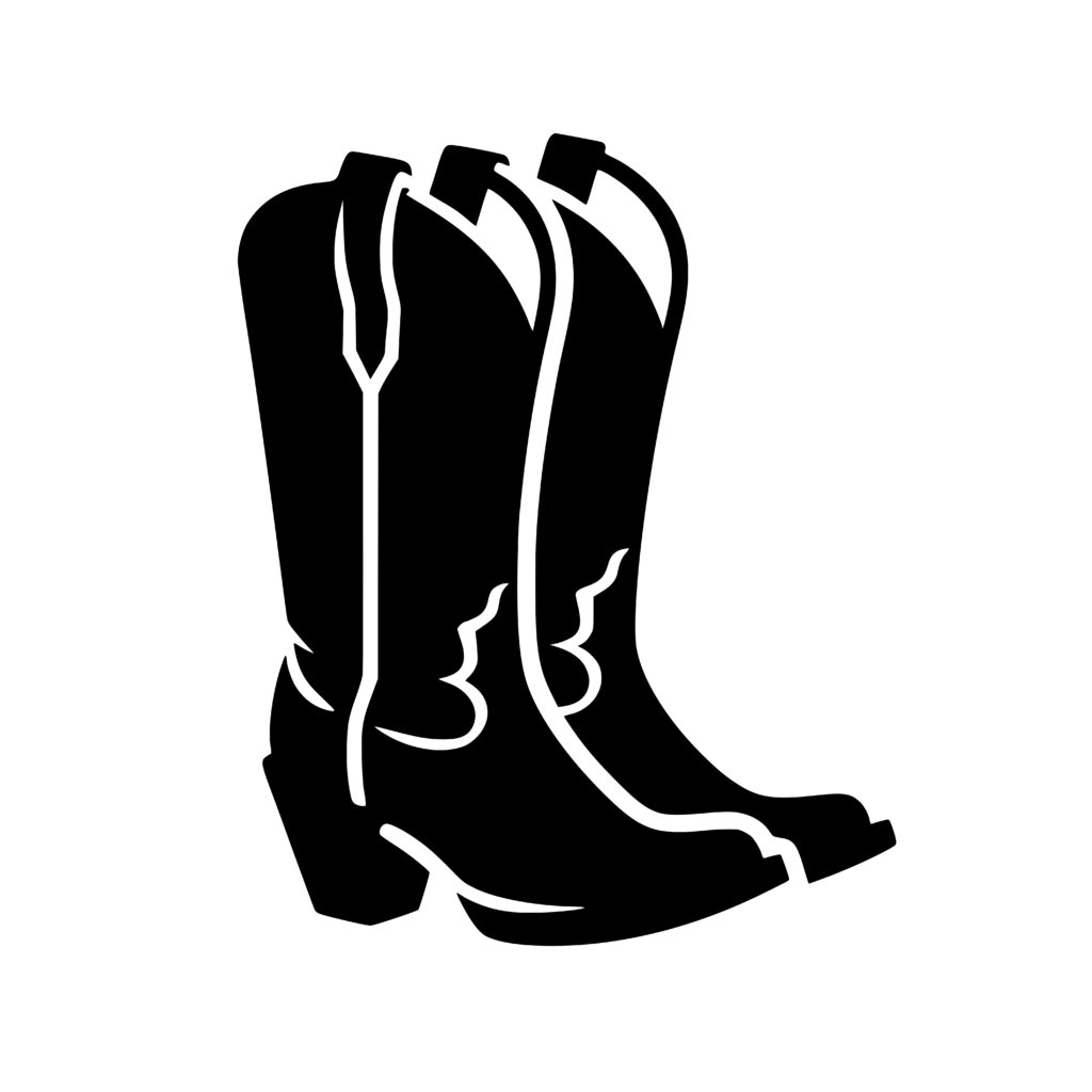 Pointed Toe Boots Design: SVG/PNG/DXF for Cricut & Glowforge