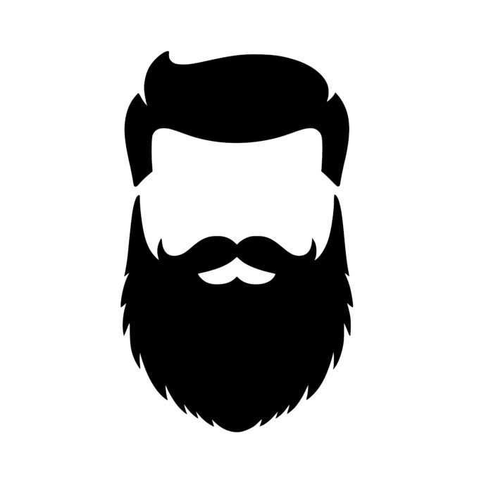 Bearded Head Silhouette – Creative Meadow