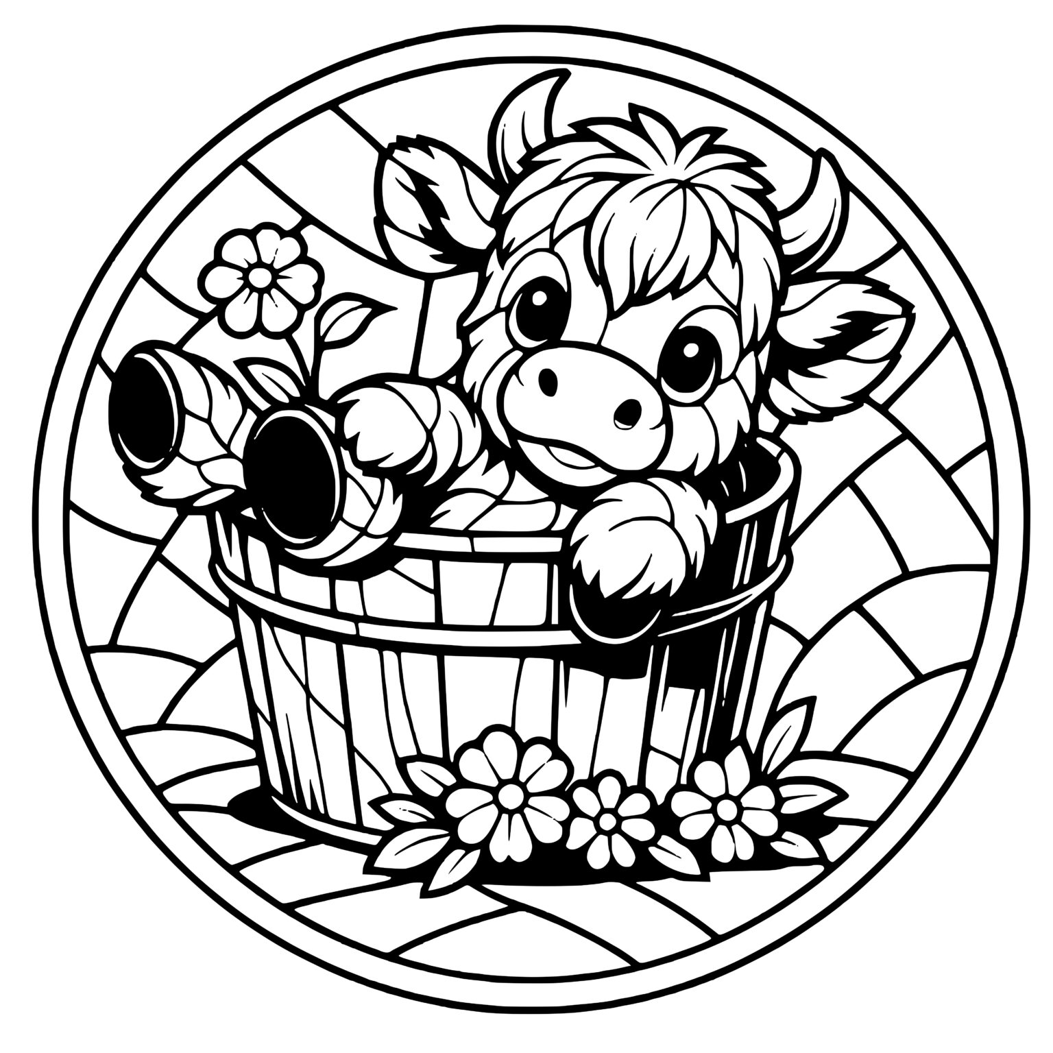 Cheerful Cow Mosaic – Creative Meadow