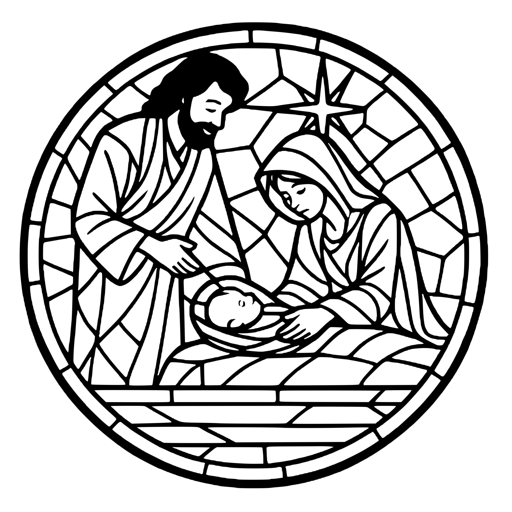 Tender Nativity Mosaic SVG Design for Cricut & Laser Machines