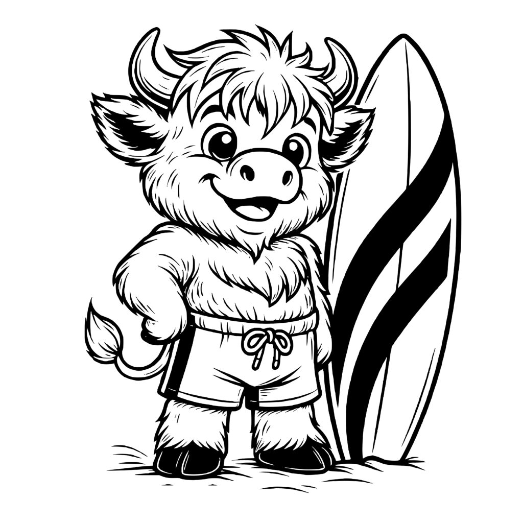Surfing Cow Buddy – Creative Meadow