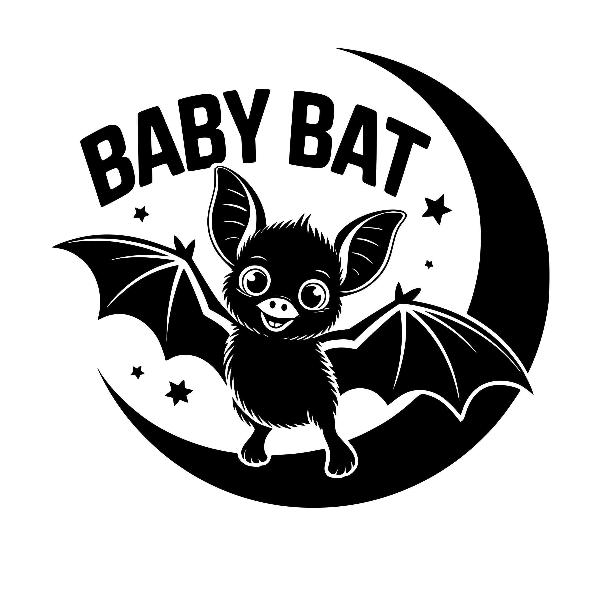 Joyful Baby Bat SVG for Cricut, Silhouette, Laser Crafts