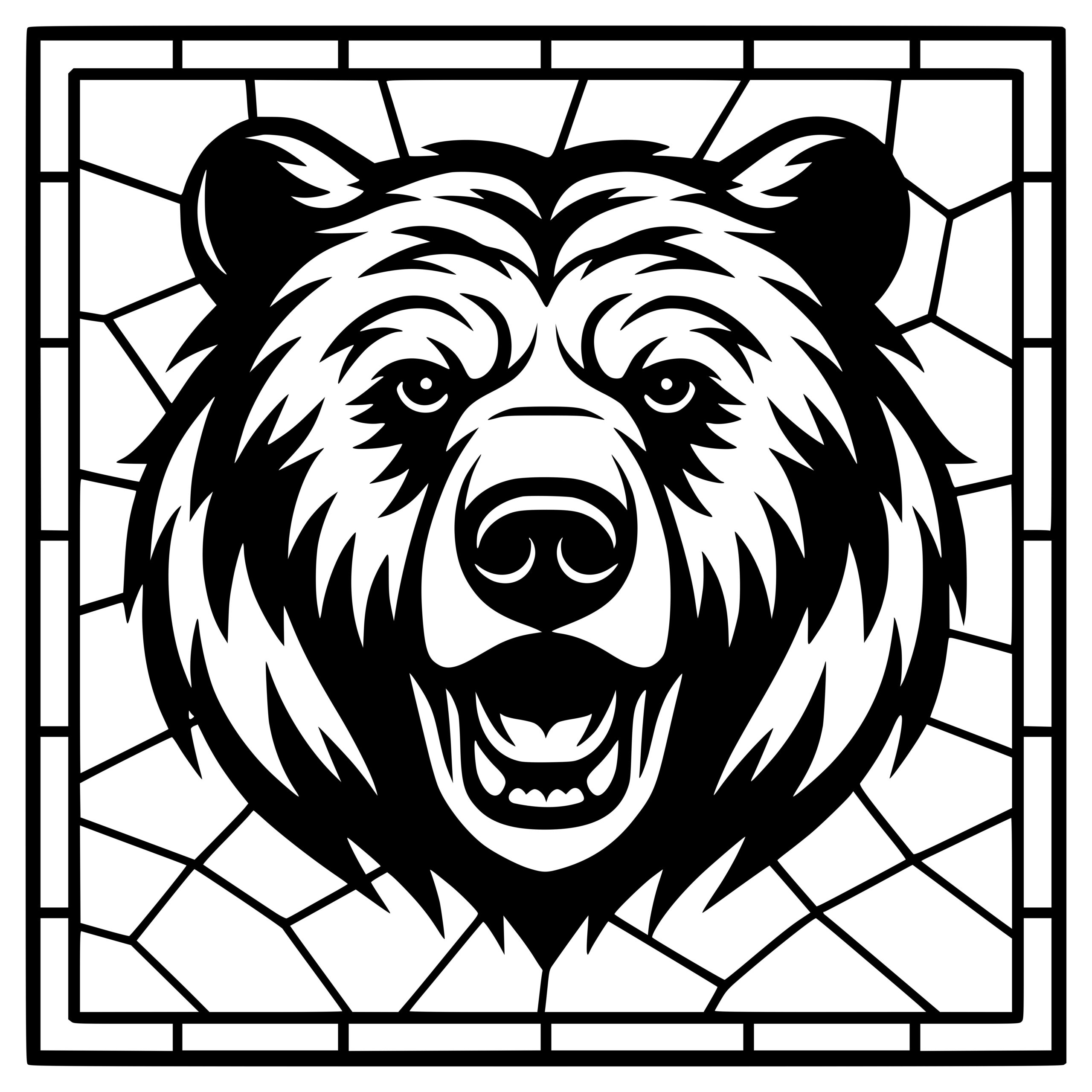 Fierce Bear Mosaic – Creative Meadow