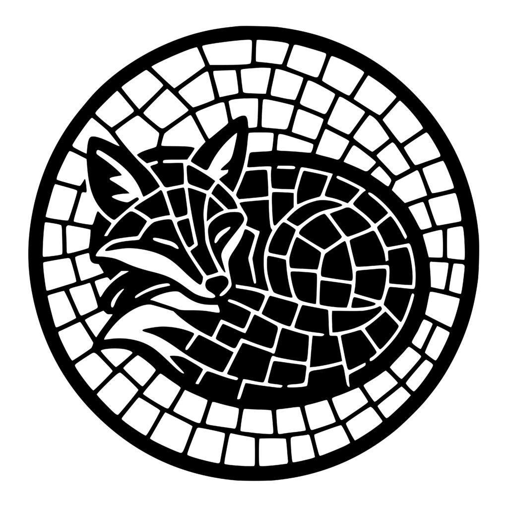 Curled Fox Mosaic Design: SVG PNG for Cricut, Silhouette Users