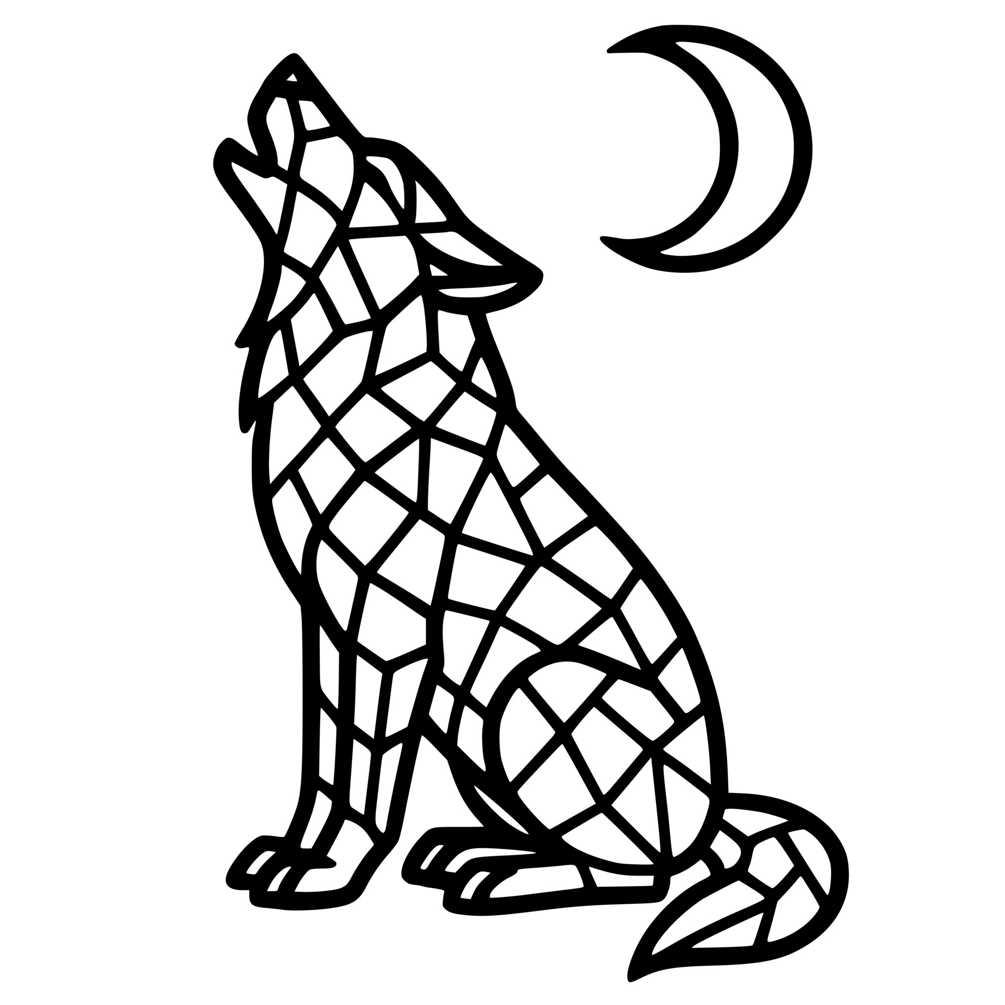 Howling Wolf Geometry – Creative Meadow