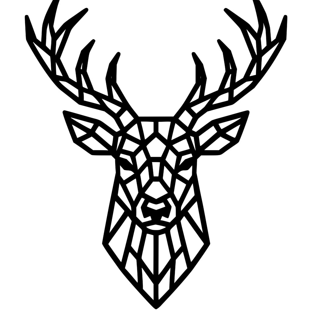 Symmetrical Stag Portrait SVG Design for Cricut & Laser Machines
