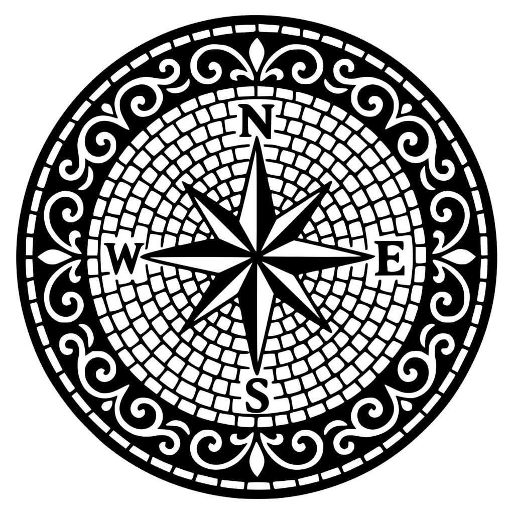 Ornate Direction Finder SVG: Compatible With Cricut, Silhouette, Laser