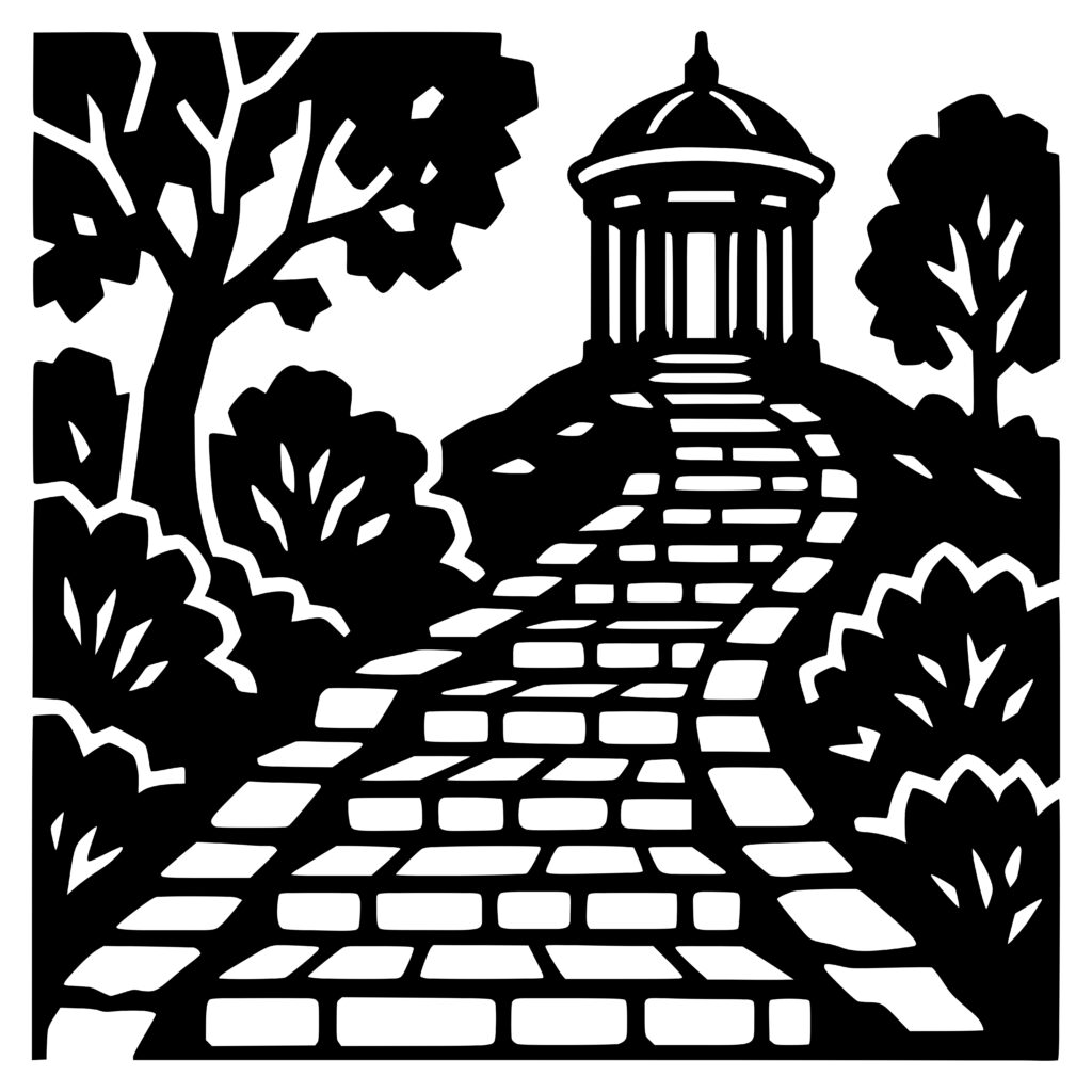 Hilltop Pavilion Pathway Design for Cricut, Silhouette, Laser Use