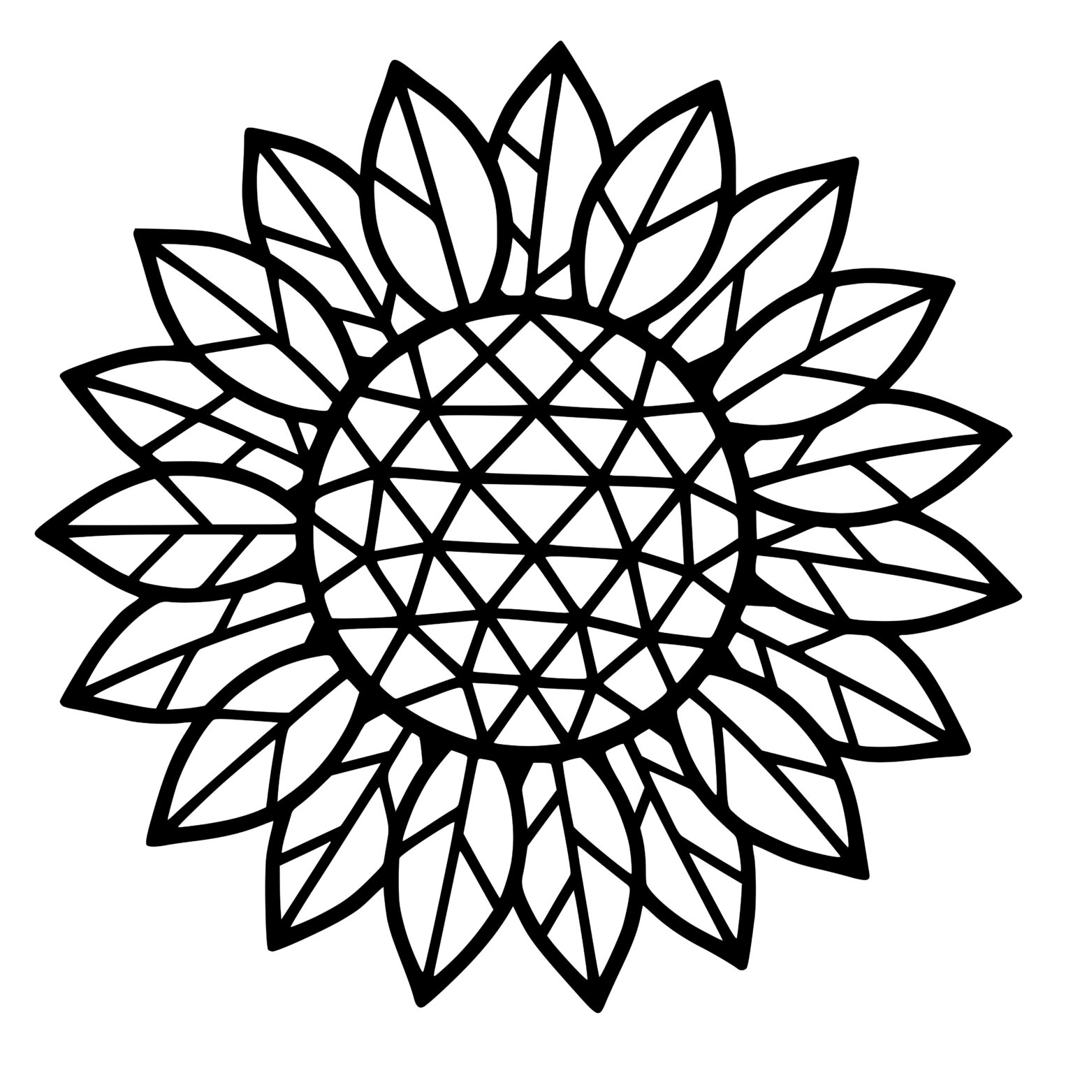 Radiating Flower Design – Creative Meadow