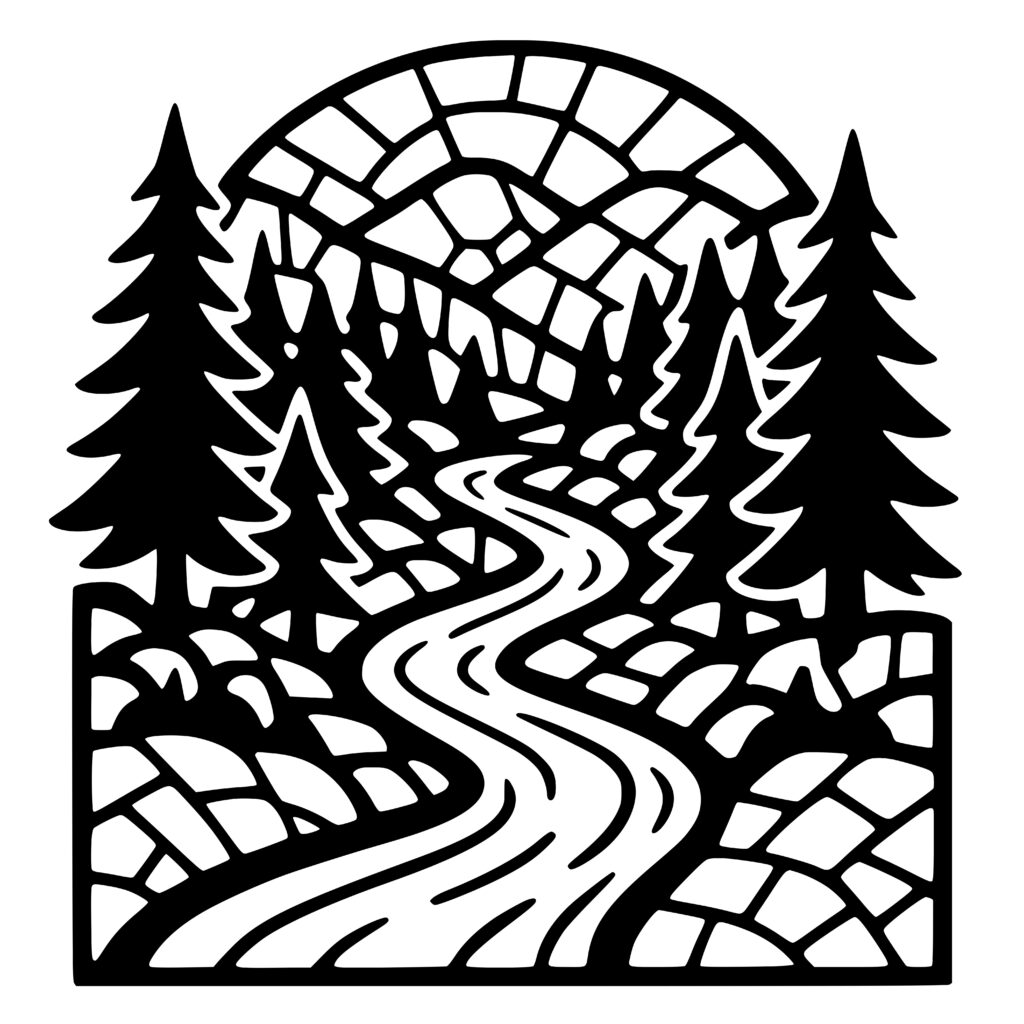 Tranquil River Journey SVG for Cricut, Silhouette, Laser Machines