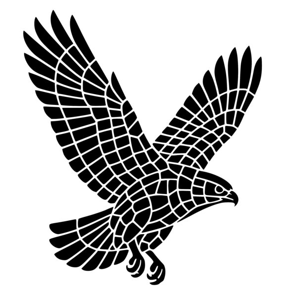 Geometric Falcon Soaring – Creative Meadow