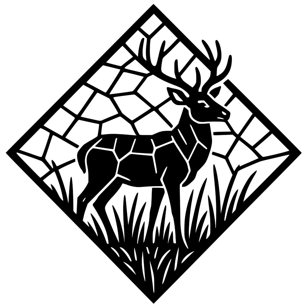 Geometric Deer Stance – Creative Meadow
