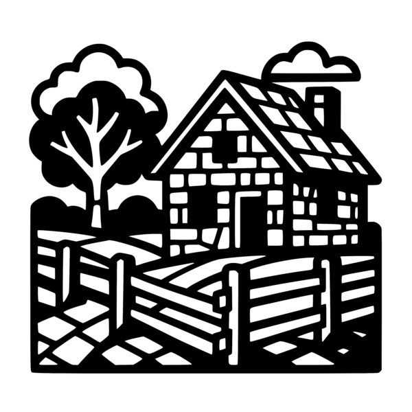 Cozy Country Cottage Design: SVG for Cricut, Silhouette & Laser