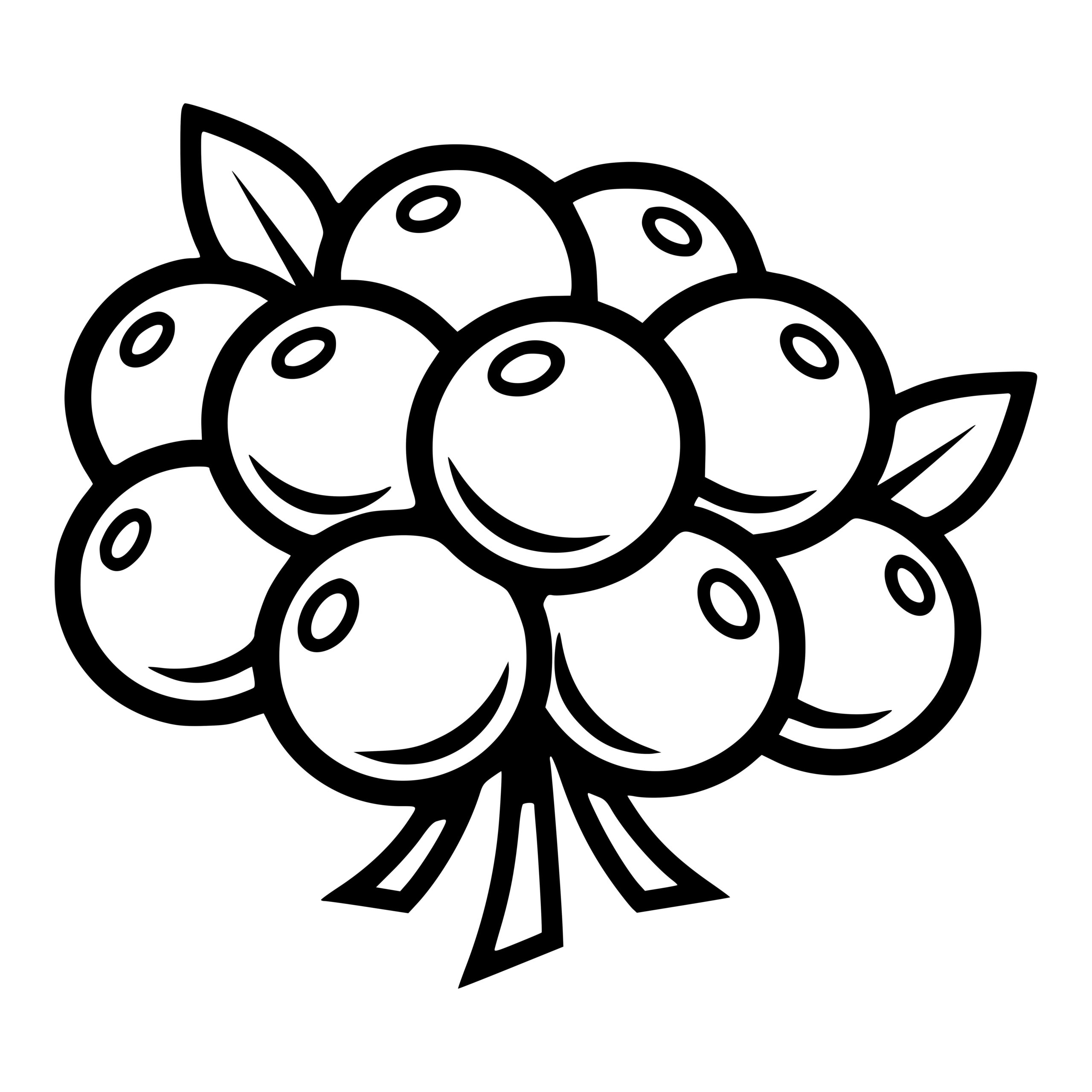 Berry Cluster with Leaves – Creative Meadow