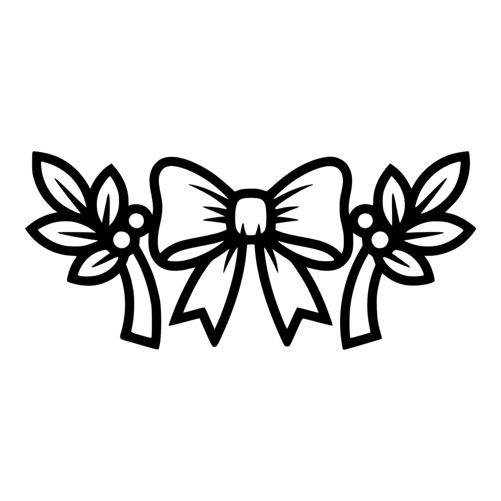 Ornamental Bow and Leaves – Creative Meadow