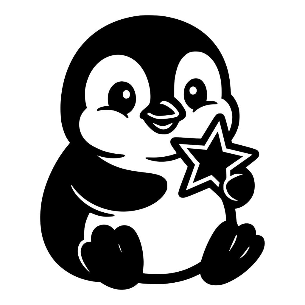 Admiring Star Penguin – Creative Meadow
