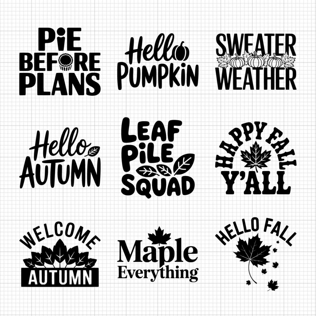 Autumn Harvest Bundle – 64 Instant Download Svg Images – Creative Meadow