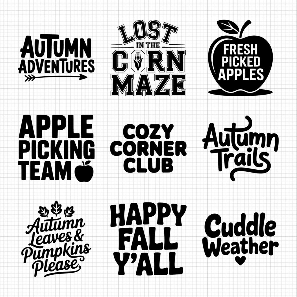 Autumn Harvest Bundle – 64 Instant Download Svg Images – Creative Meadow