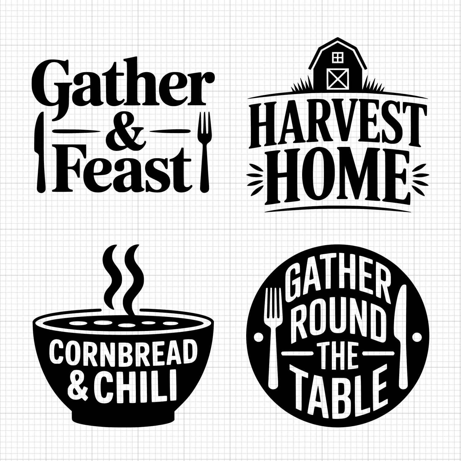 Autumn Harvest Bundle – 64 Instant Download Svg Images – Creative Meadow