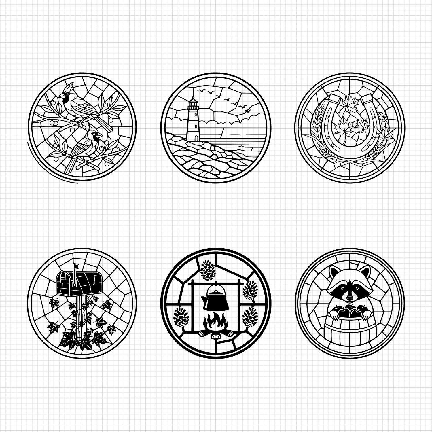 Fall Mosaics Bundle – 55 Instant Download Svg Images – Creative Meadow