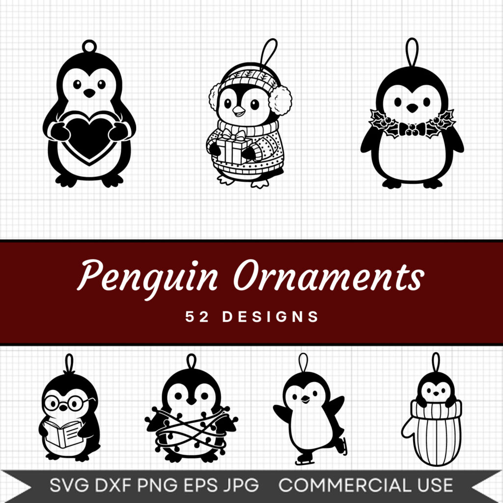 Penguin Ornaments – 52 Instant Download Svg Images – Creative Meadow