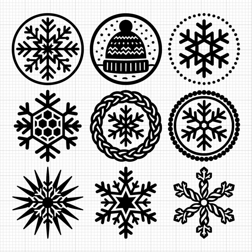 Nordic Snow Icons – 32 Instant Download Svg Images – Creative Meadow