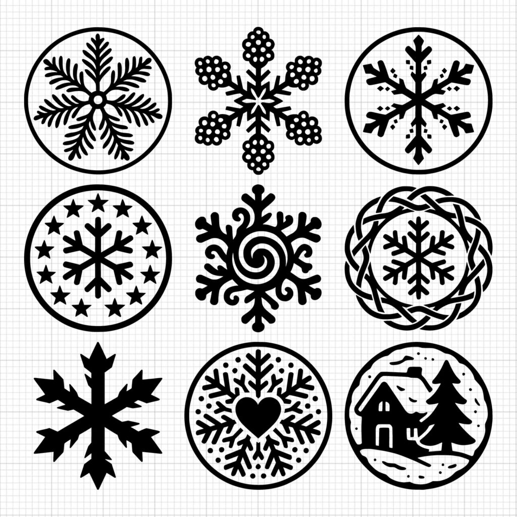 Nordic Snow Icons – 32 Instant Download Svg Images – Creative Meadow