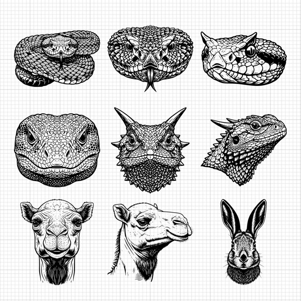 Desert & Southwest Animals – 24 Instant Download Svg Images – Creative ...