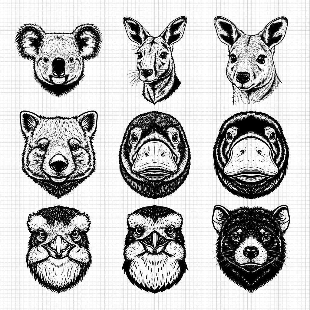 Australian Outback Animals – 18 Instant Download Svg Images – Creative ...