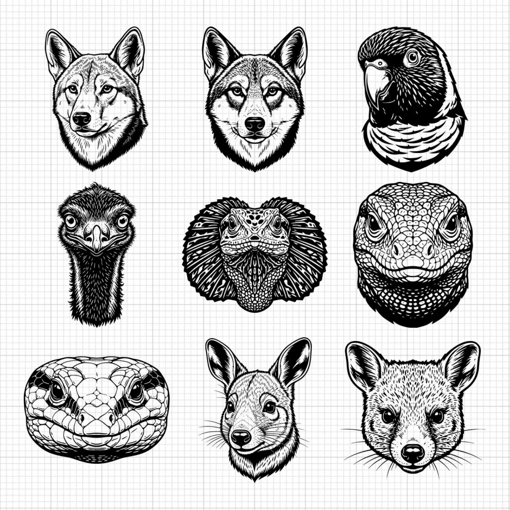 Australian Outback Animals – 18 Instant Download Svg Images – Creative ...