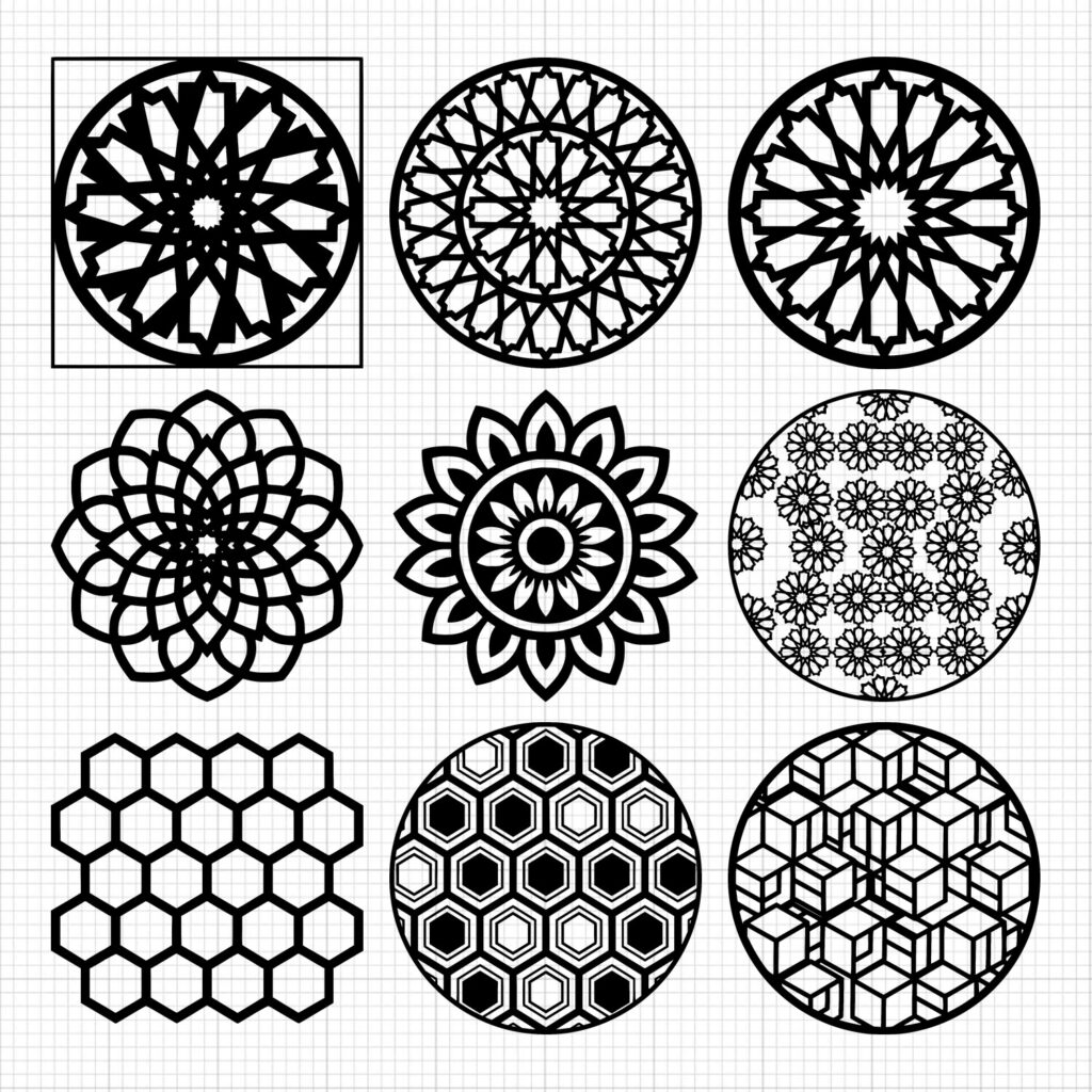 Geometric Coaster Patterns – 49 Instant Download Svg Images – Creative ...