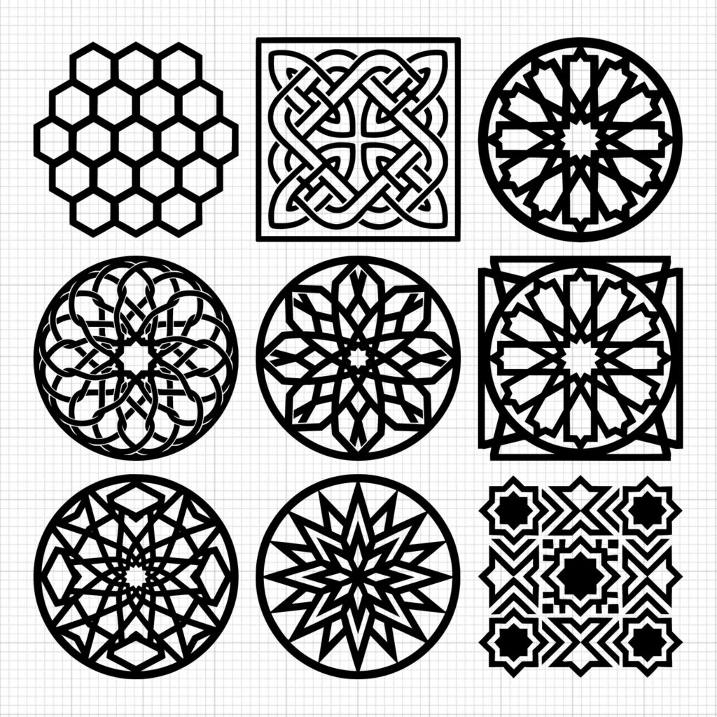 Geometric Coaster Patterns – 49 Instant Download Svg Images – Creative ...