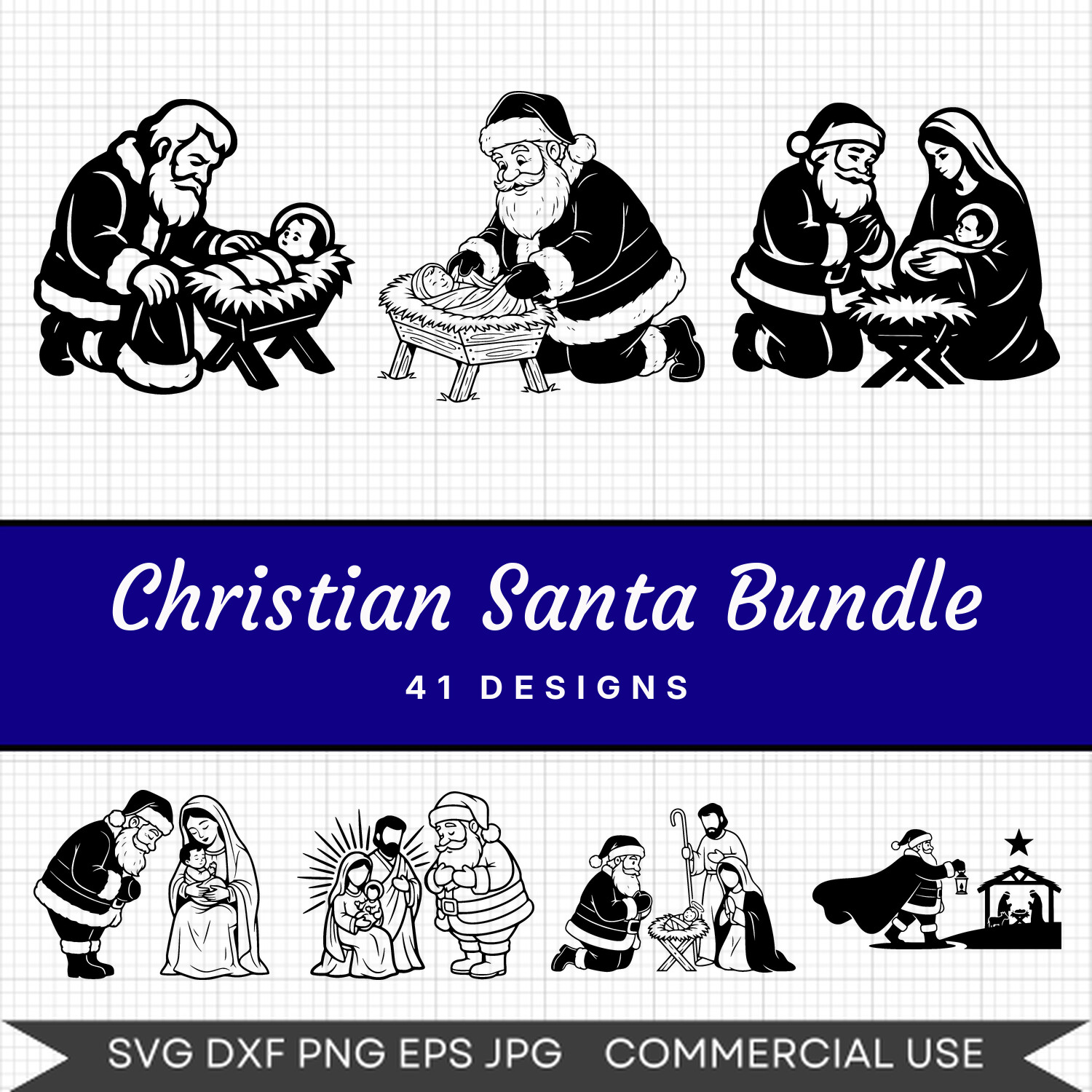 Christian Santa Bundle – 41 Instant Download Svg Images – Creative Meadow
