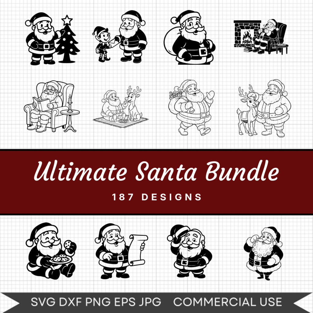Ultimate Santa Bundle – 187 Instant Download Svg Images – Creative Meadow