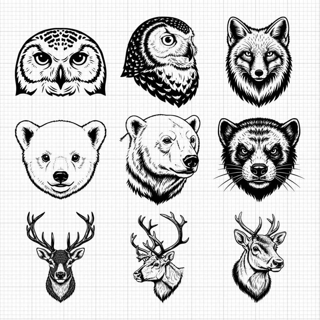 Arctic & Mountain Animals – 31 Instant Download Svg Images – Creative ...