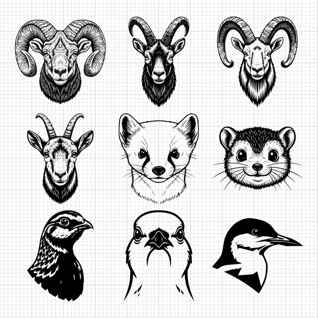 Arctic & Mountain Animals – 31 Instant Download Svg Images – Creative ...