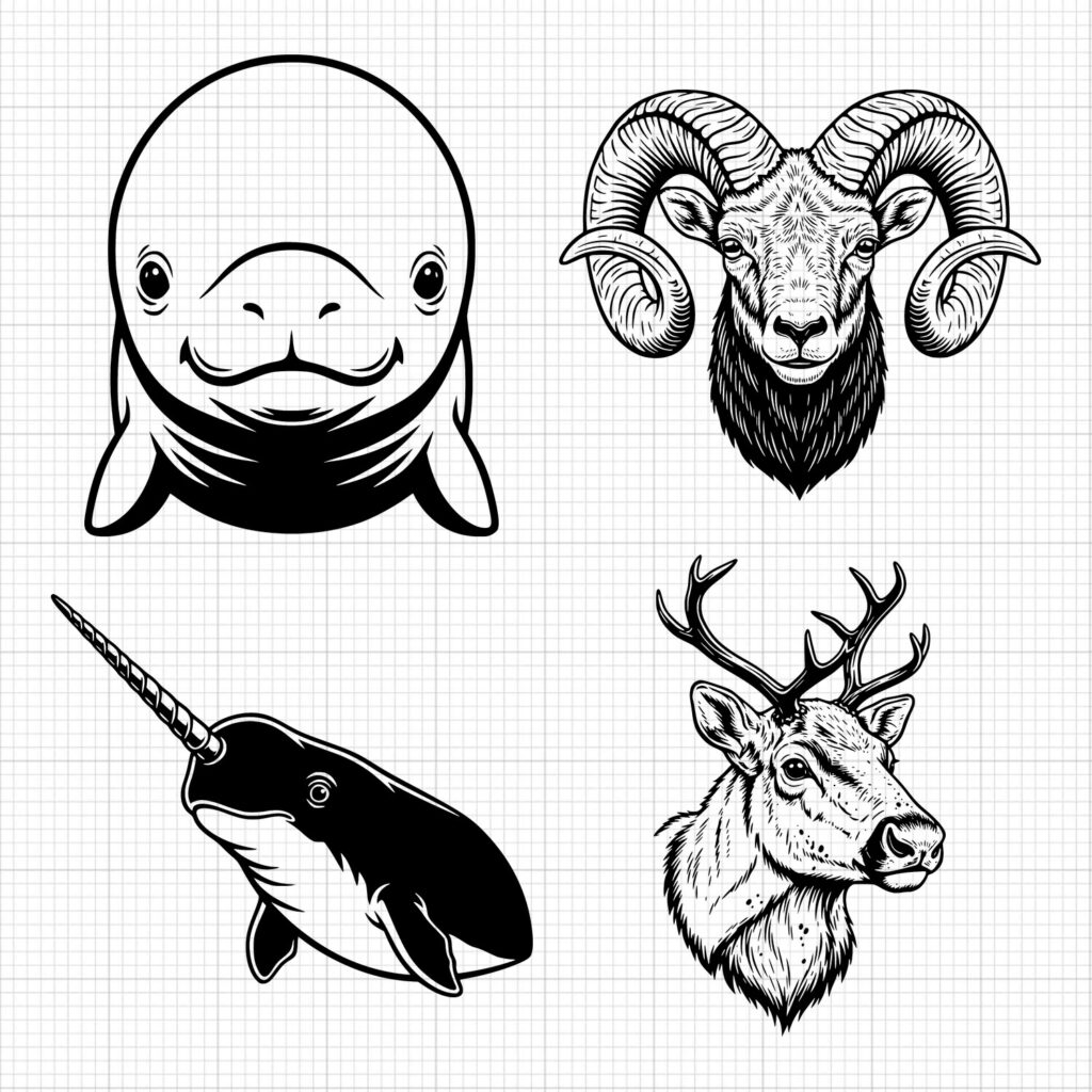 Arctic & Mountain Animals – 31 Instant Download Svg Images – Creative ...