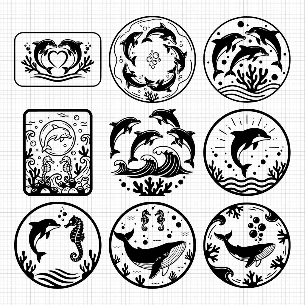 Ocean Reef Friends – 16 Instant Download Svg Images – Creative Meadow