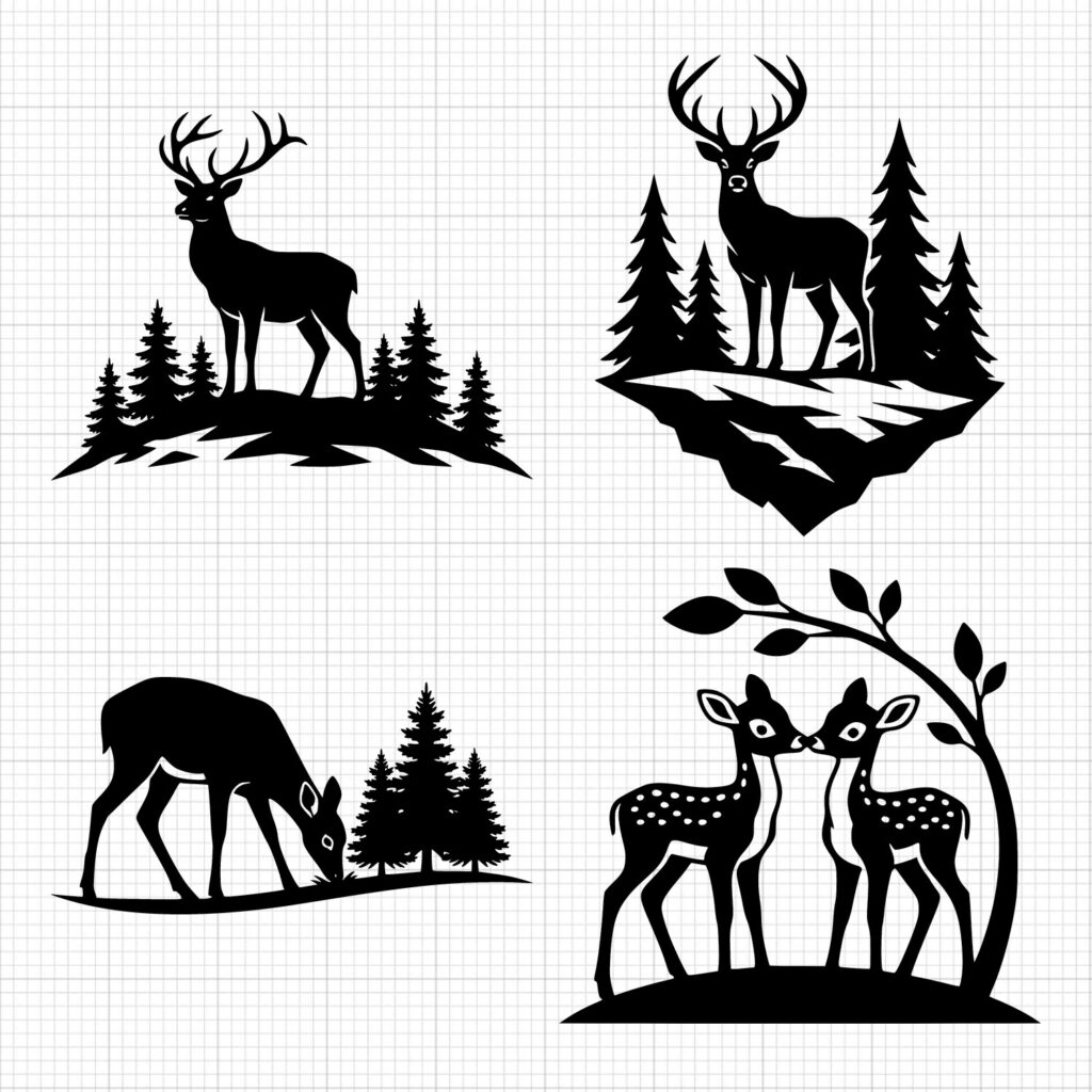 Forest Deer Majesty – 22 Instant Download Svg Images – Creative Meadow