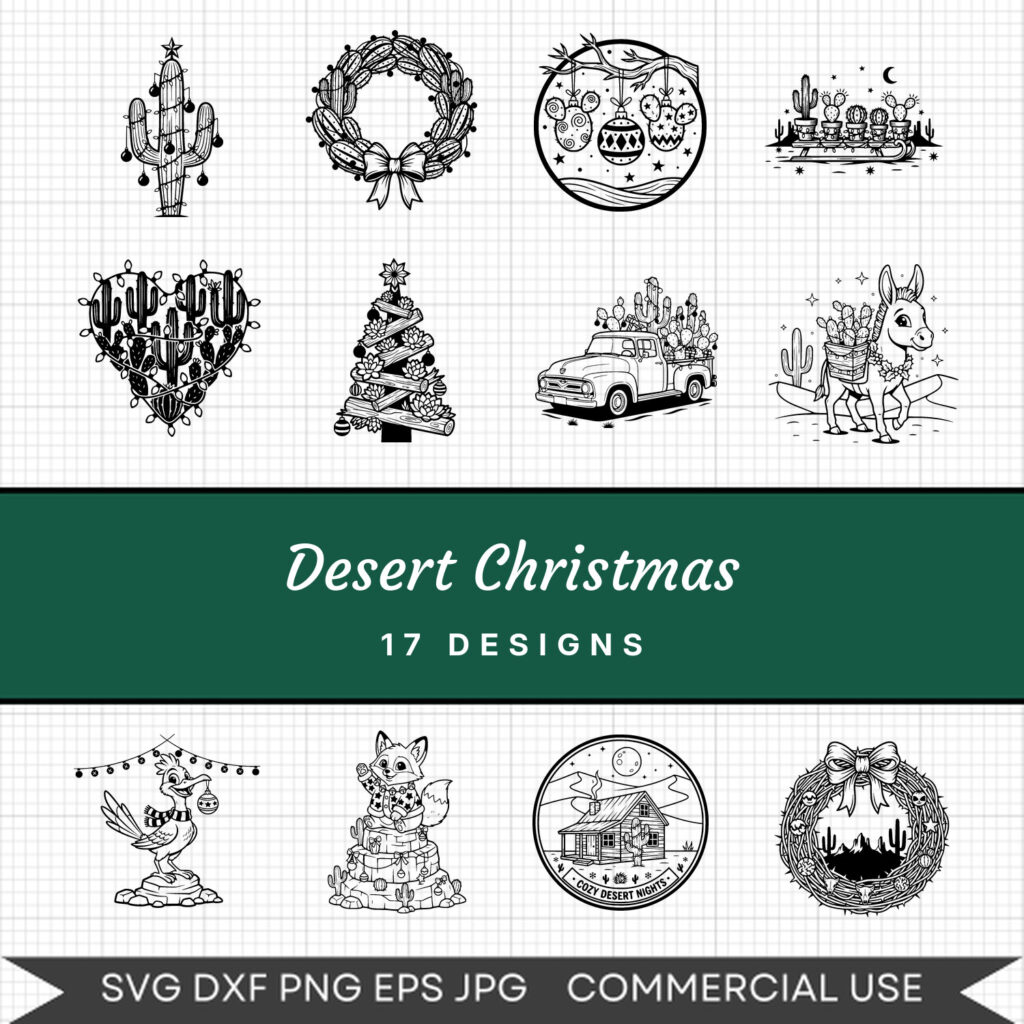 Desert Christmas – 17 Instant Download Svg Images – Creative Meadow
