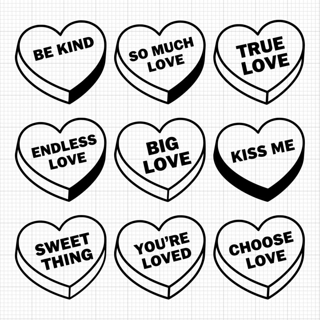 Heart Sayings Bundle – 120 Instant Download Svg Images – Creative Meadow