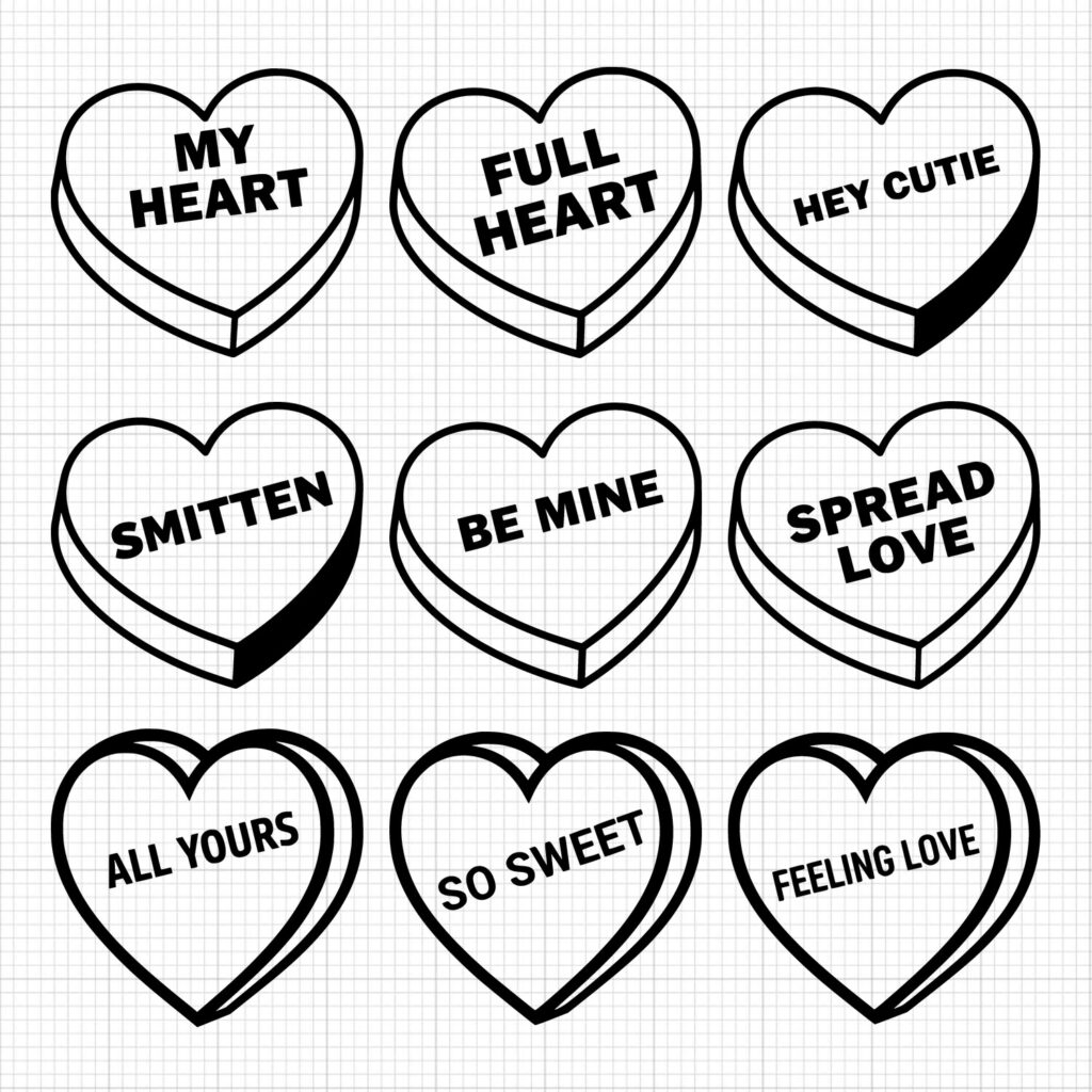 Heart Sayings Bundle – 120 Instant Download Svg Images – Creative Meadow